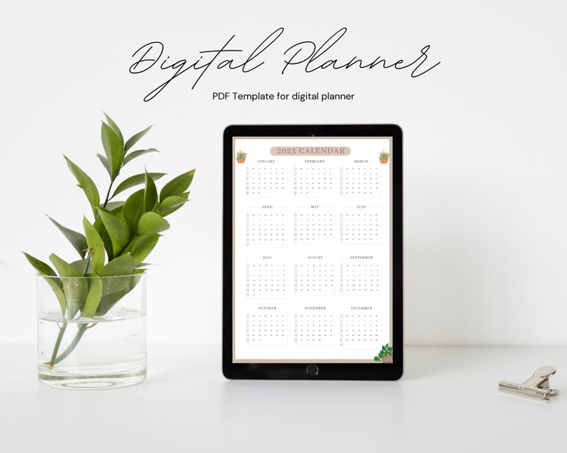 Digital Planner, PDF Template for Planner, Minimalist - Etsy