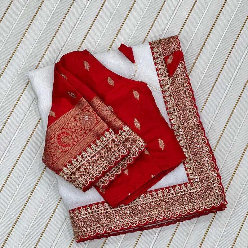Red Saree Contrast Blouses - Etsy UK