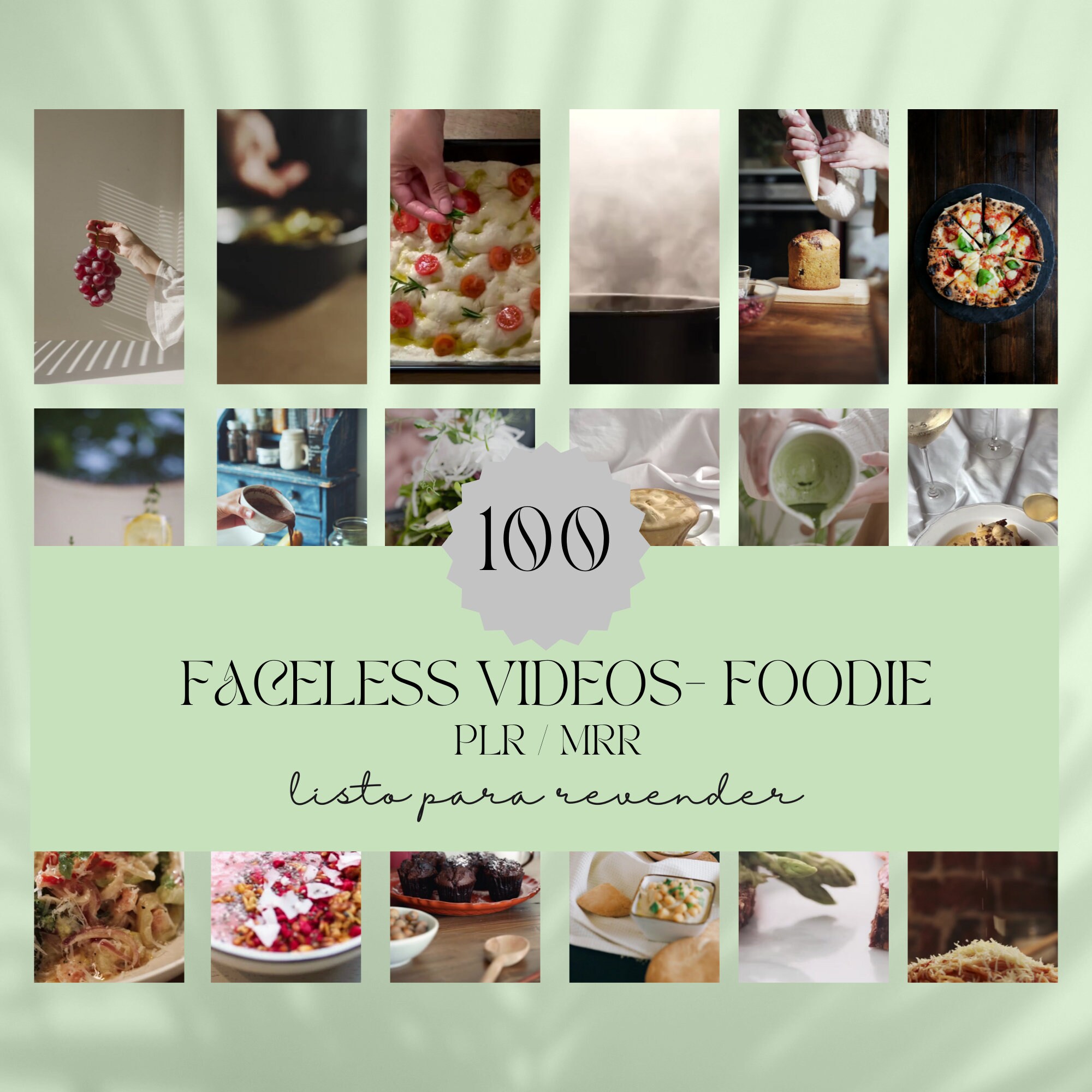 Food Faceless Reels Videos Master Resell Rights MRR PLR Done for You ...
