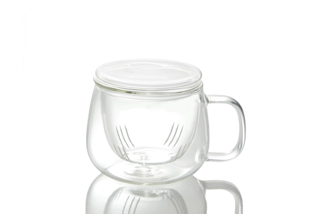 Single Serve Tea Infuser Cup, 12 Oz Borosilicate Glass Teacup With ...