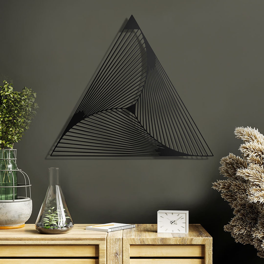 Pyramid Illusion Metal Wall Art - Etsy