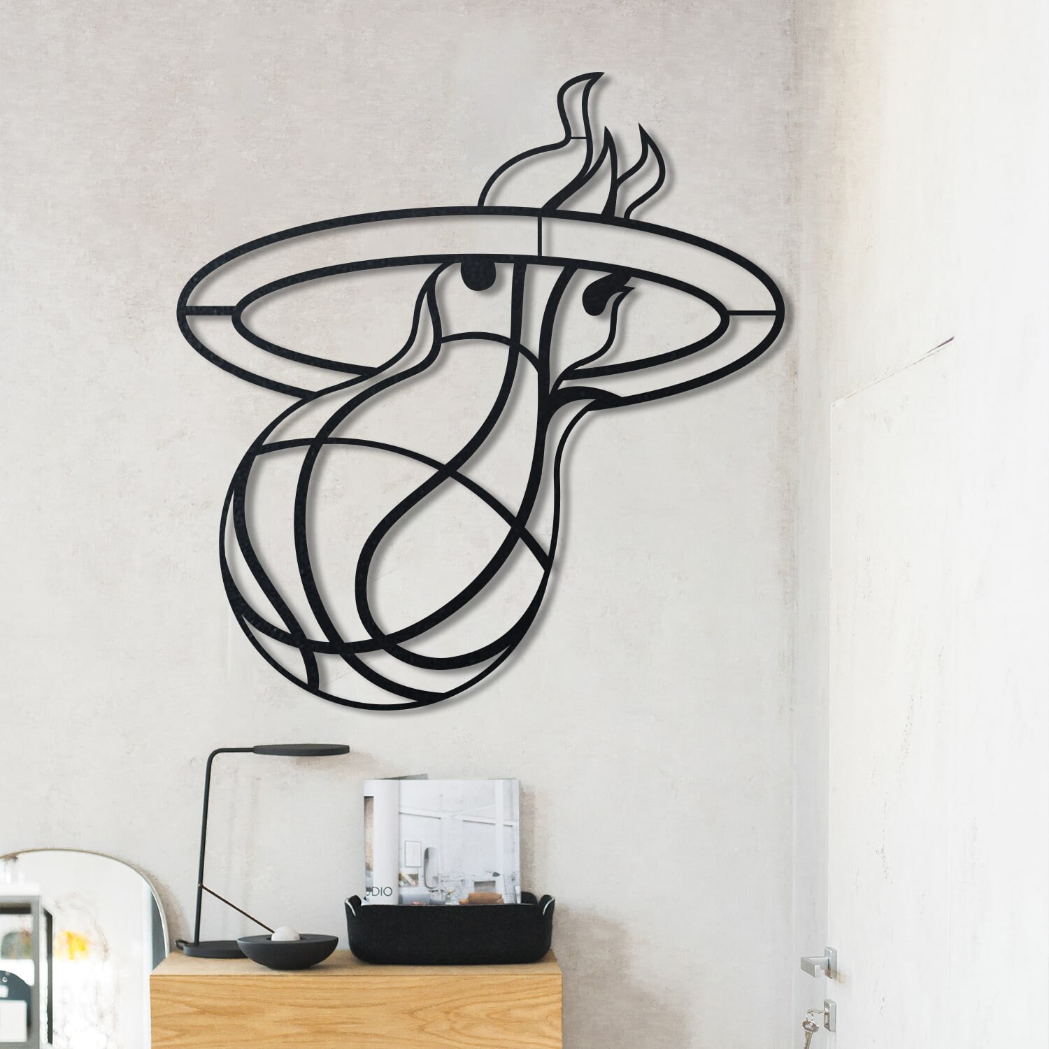 Miami Heat Ball Metal Wall Art - Etsy