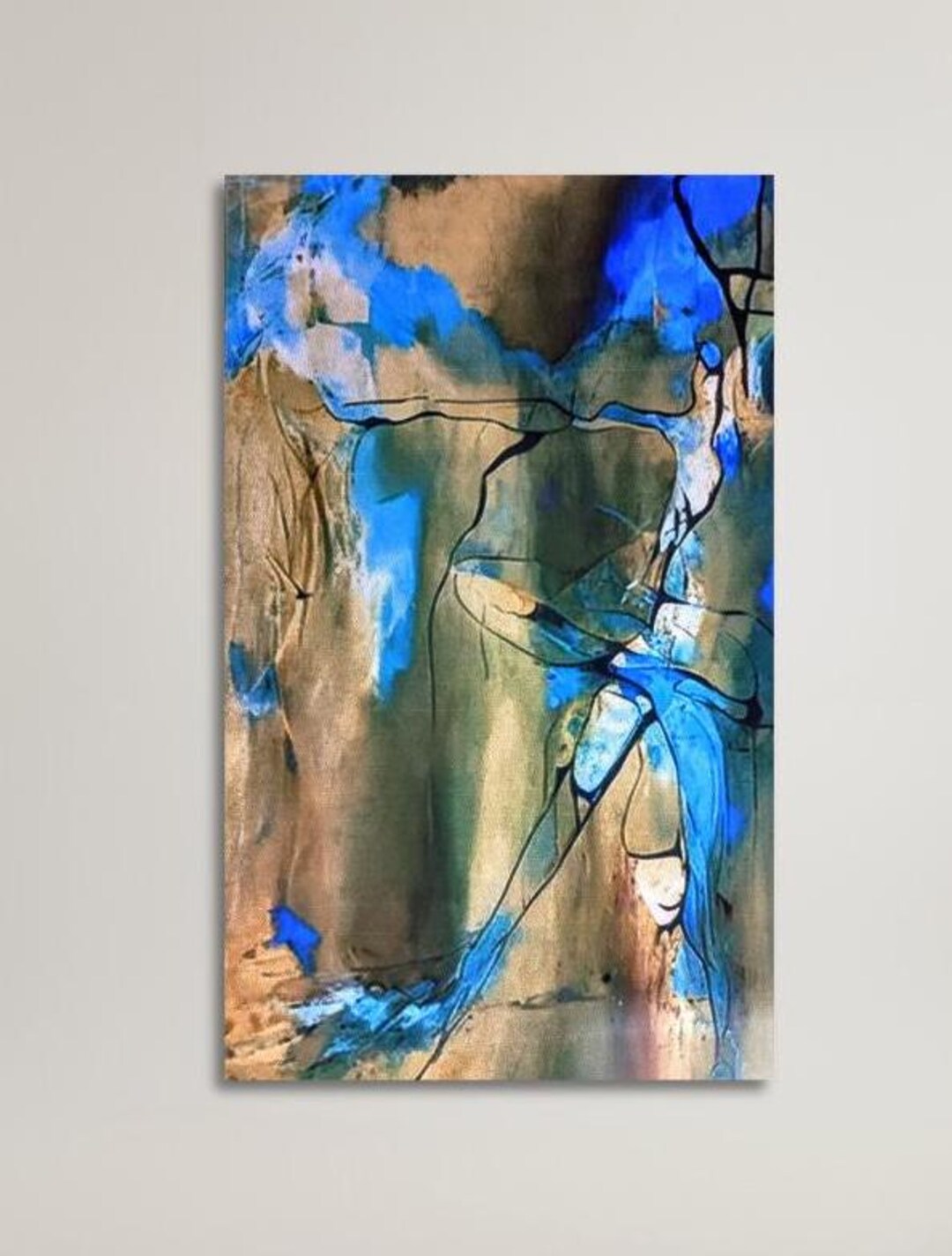Abstract Dancing Figure - Figurative Surrealism Canvas Art | Original ...