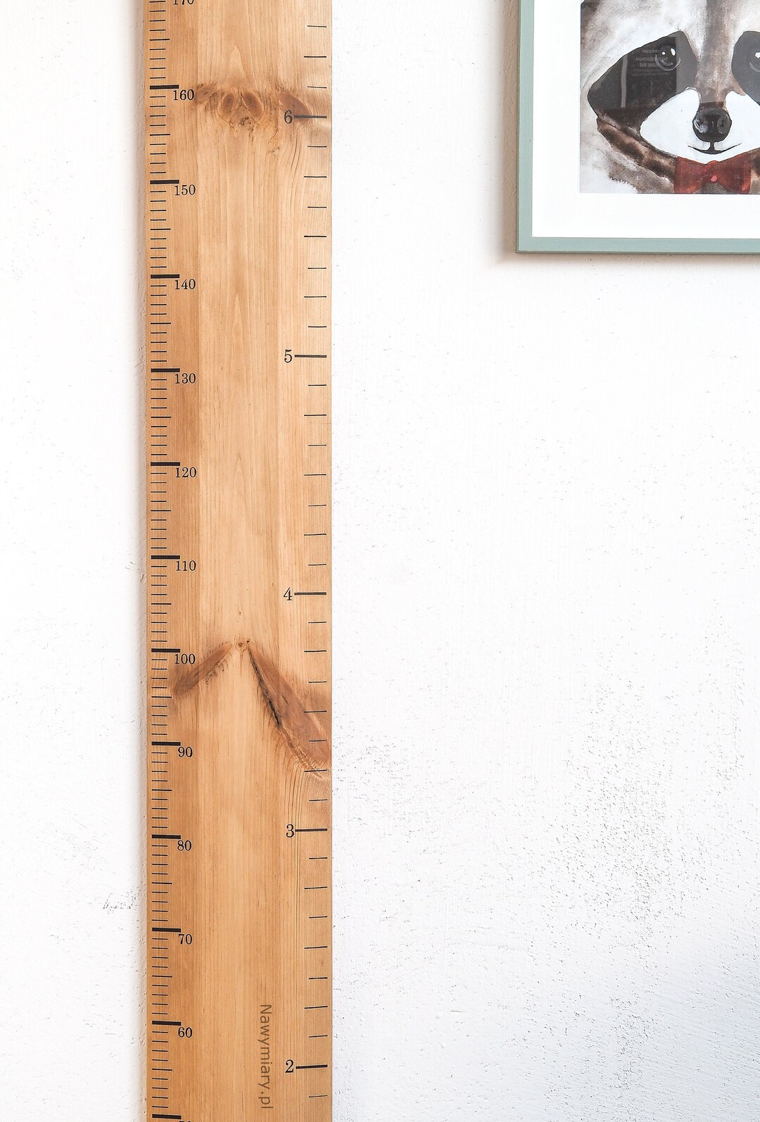 Double Sided Scandi Wooden Growth Chart, Scandinavian Minimal Wall ...