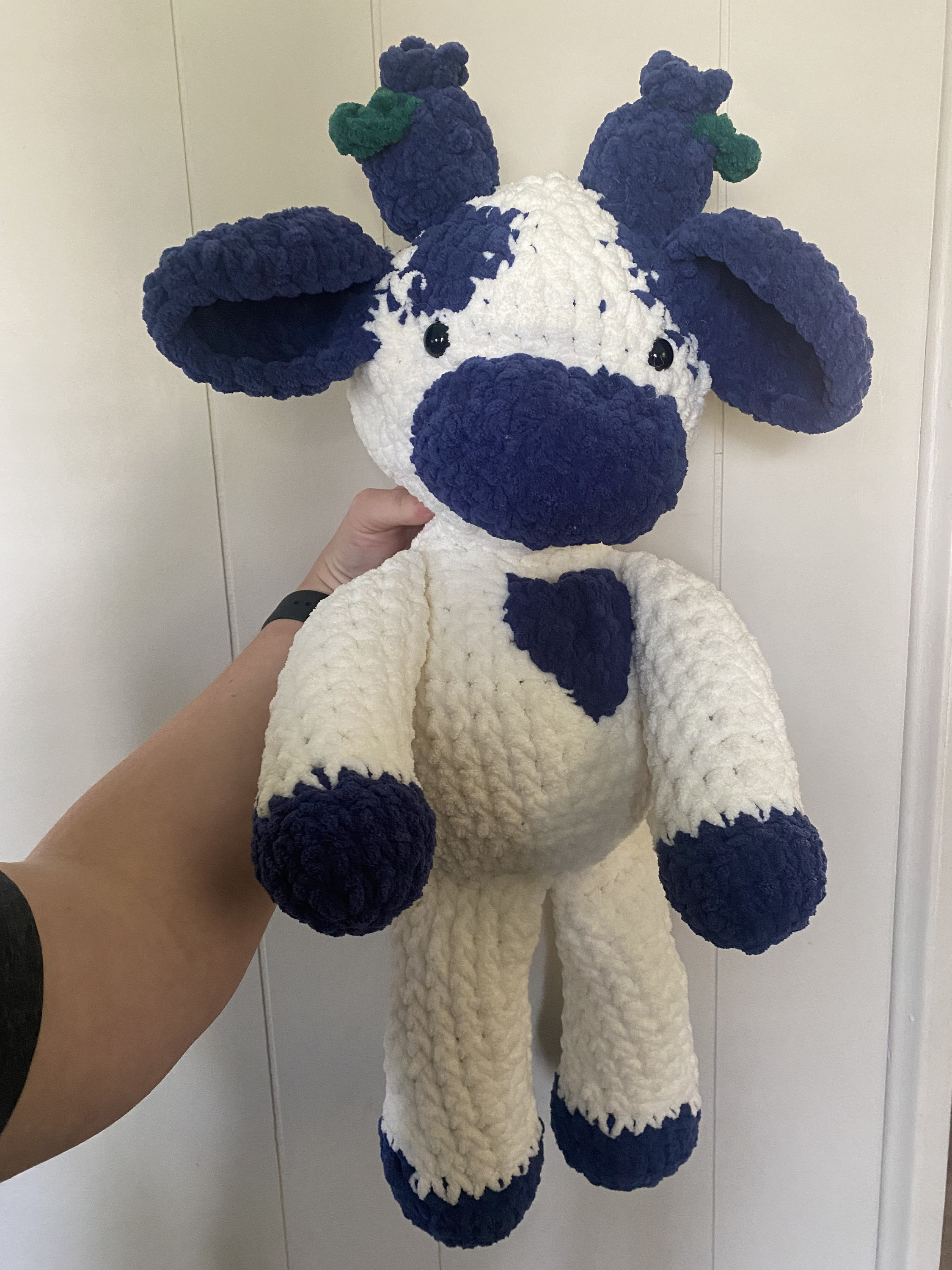 Handmade Jumbo Crochet Blueberry Cow - Etsy