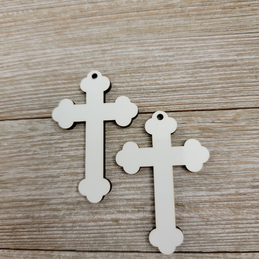 Sublimation Budded Cross Shaped Earring Blank Set of 5, DIY Jewelry ...