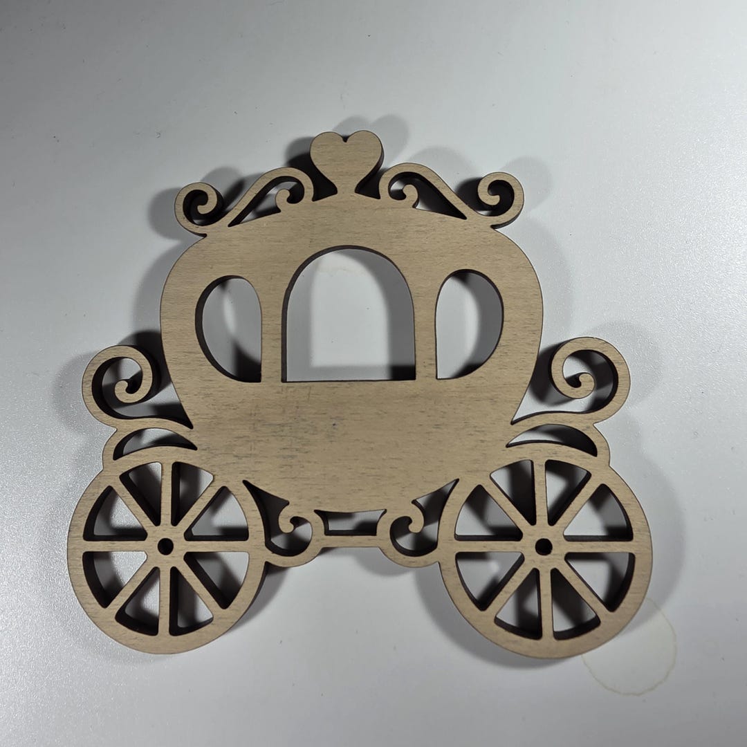 Princess Carriage Shape Wood Craft Cutout, Craft Supply, Unfinished ...