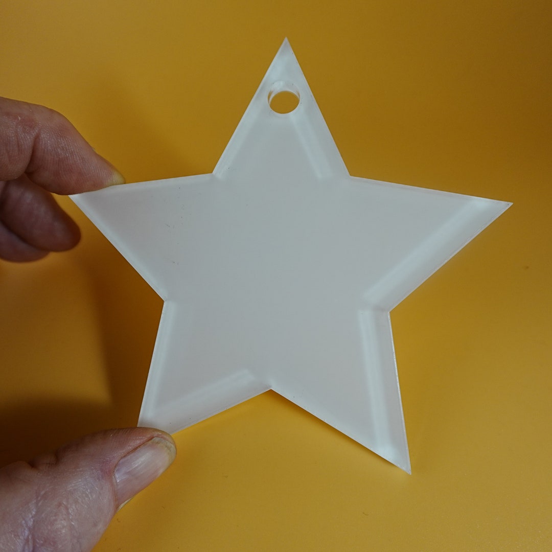 Blank Sublimation Acrylic Ornament, Star Shape, Christmas Ornament ...
