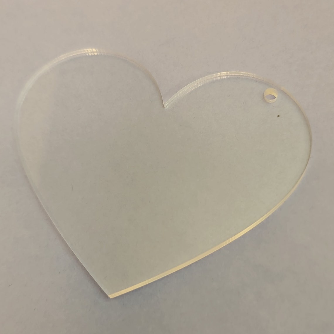 Clear Cast Acrylic Heart Shaped Blank 1/8" (3 Mm)/keychains Blank ...