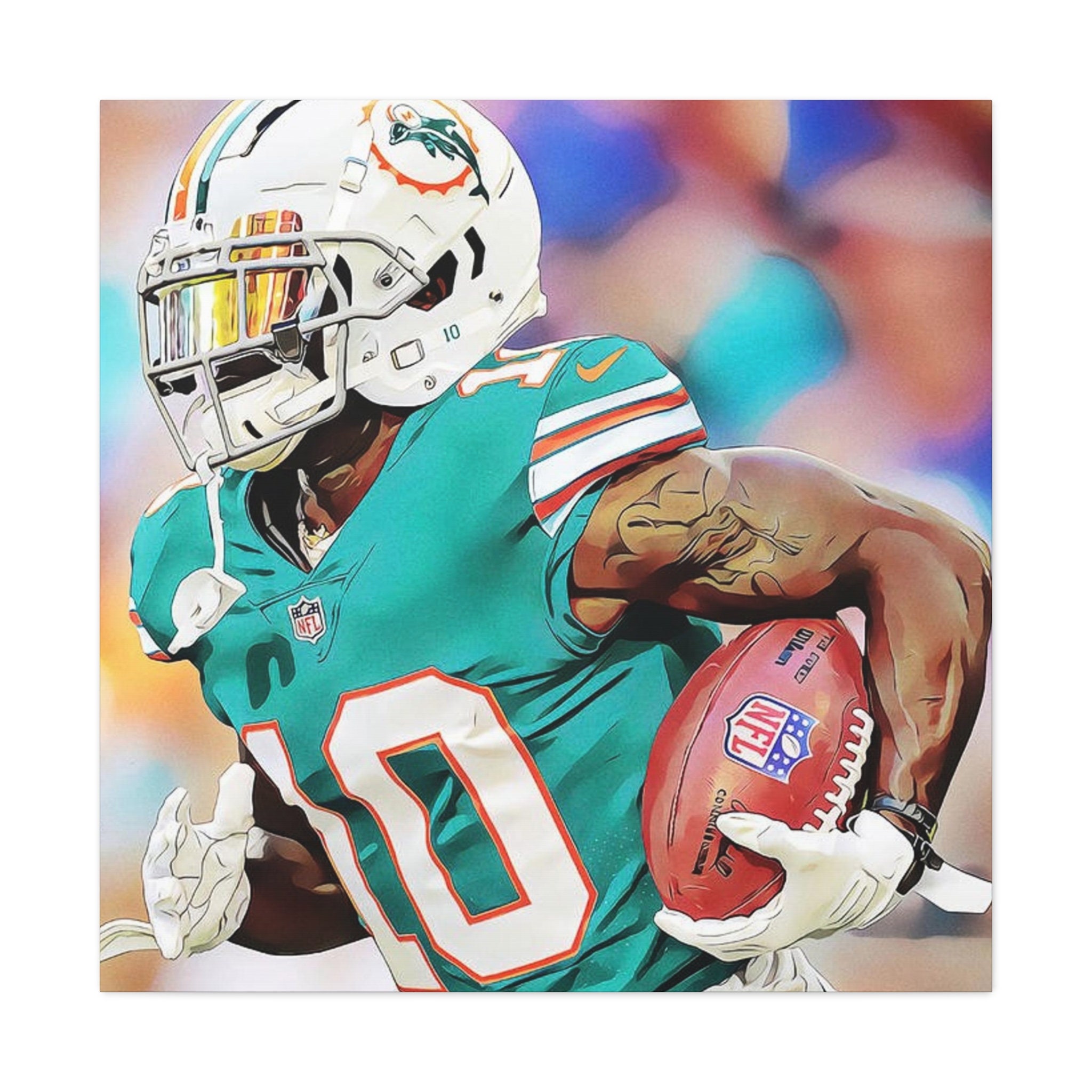 Tyreek Hill NFL Miami Dolphins Artwork Wall Art Canvas Home Decor - Etsy