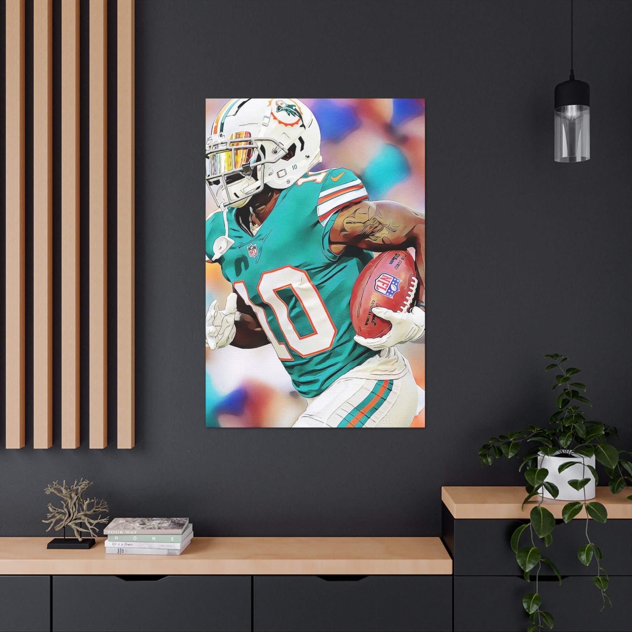 Tyreek Hill NFL Miami Dolphins Artwork Wall Art Canvas Home Decor - Etsy