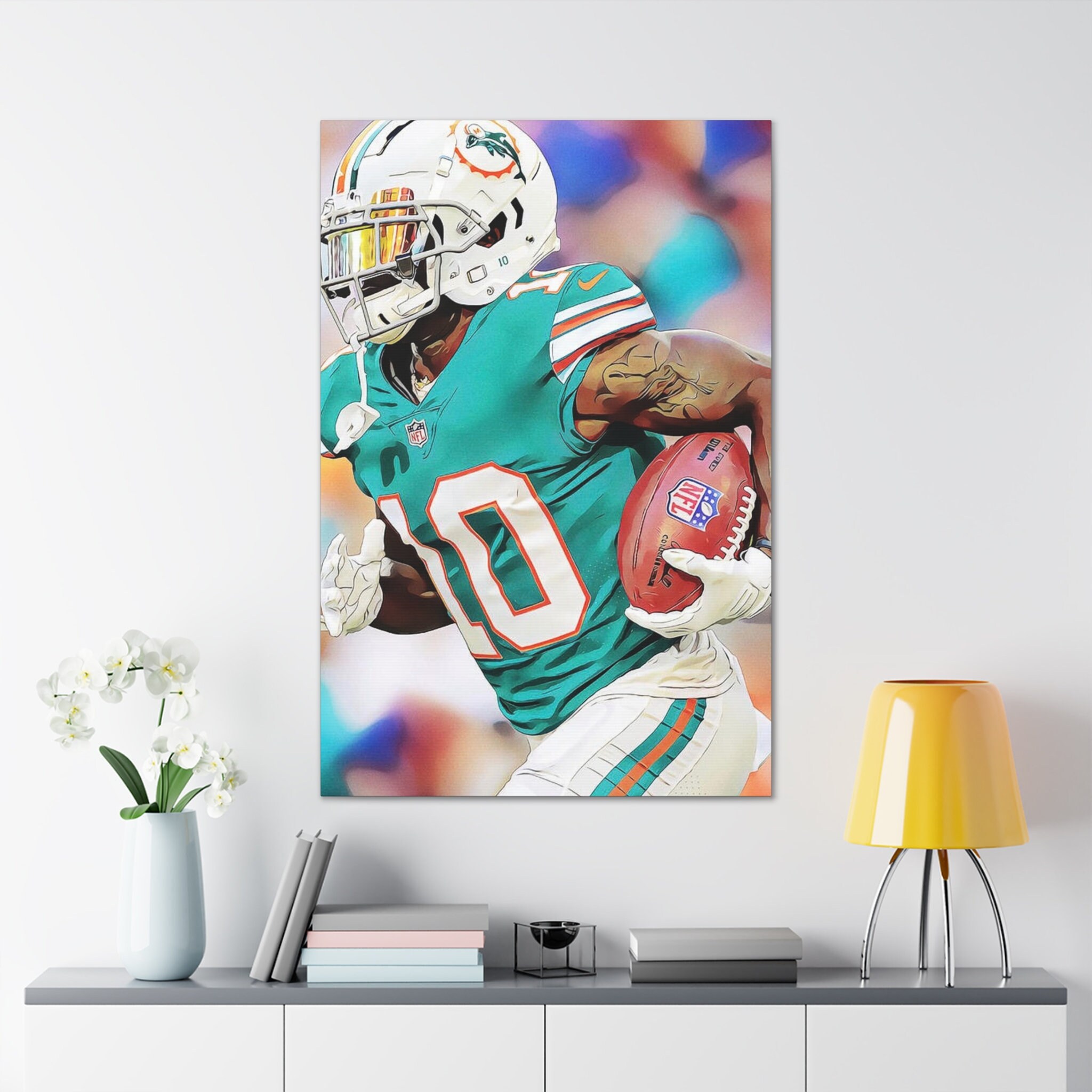 Tyreek Hill NFL Miami Dolphins Artwork Wall Art Canvas Home Decor - Etsy