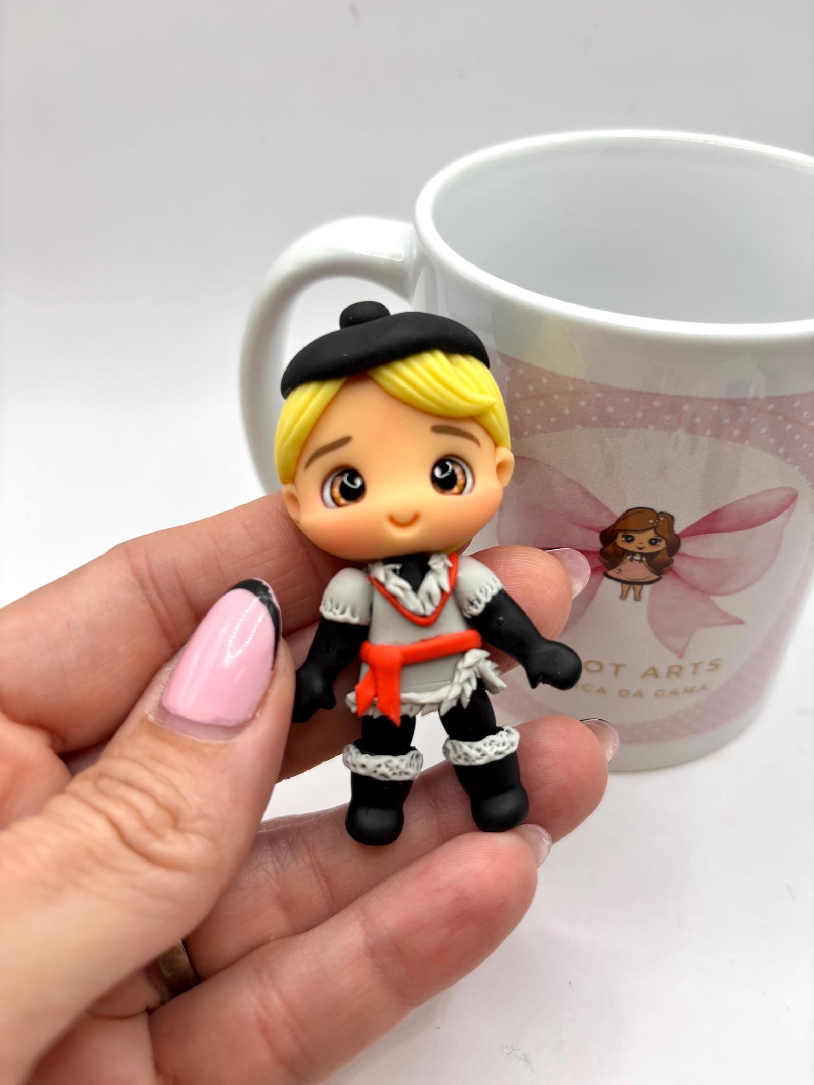 Princess Clay Dolls – Handmade Bow Center, DIY Craft Embellishment ...