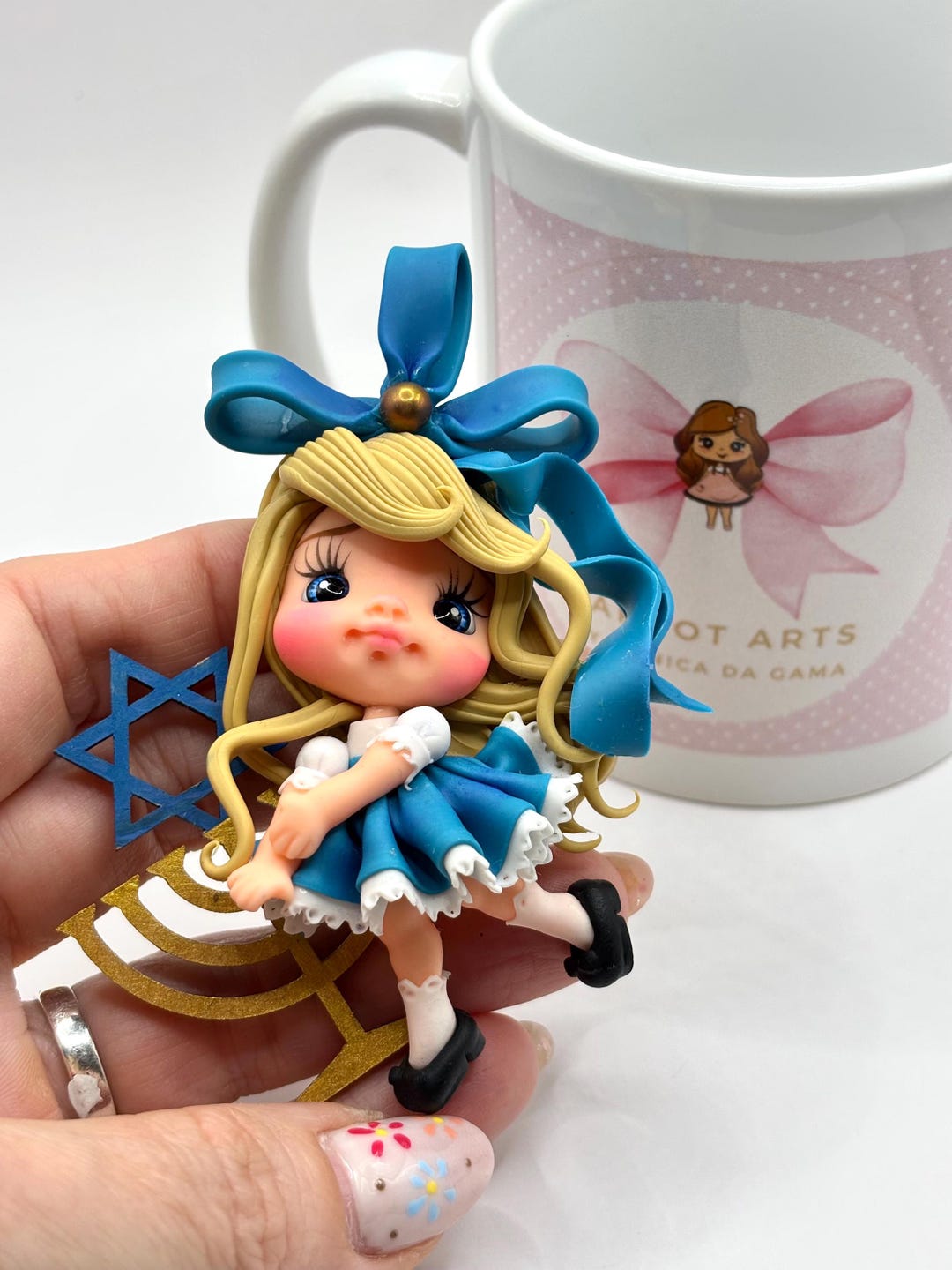 Jewish 2, Hanukkah Clay Dolls – Handmade Bow Center, DIY Craft ...