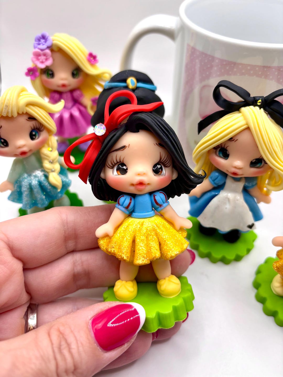 Princess Clay Dolls – Handmade Cake Topper, DIY Craft Embellishment ...