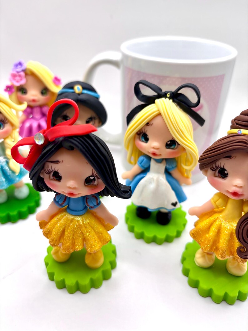 Princess Clay Dolls – Handmade Cake Topper, DIY Craft Embellishment ...