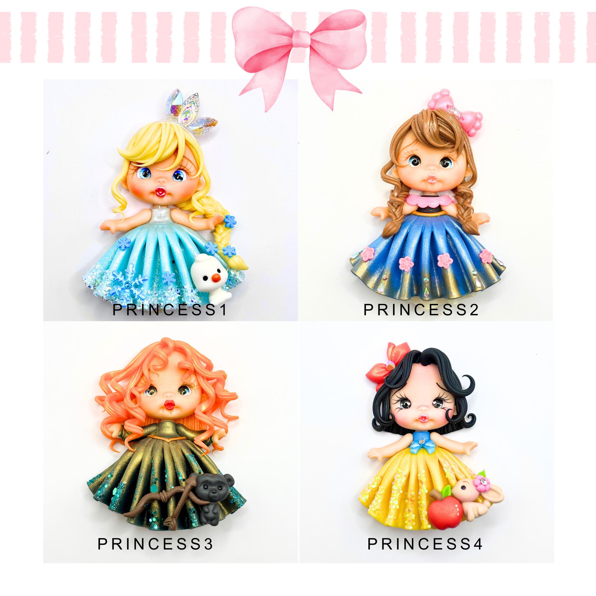Princess Collection 6 Clay Doll– Handmade Bow Center, DIY Craft ...