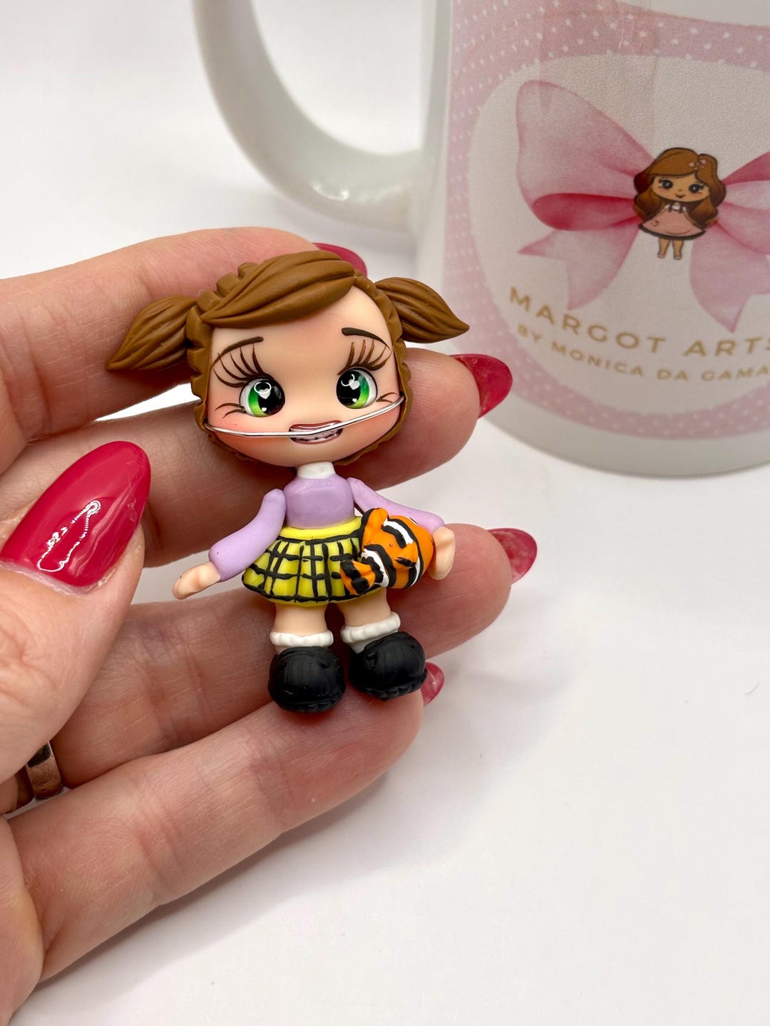 Darla Clay Doll, Handmade Doll Clay, Bow Center for Crafts, DIY Art ...