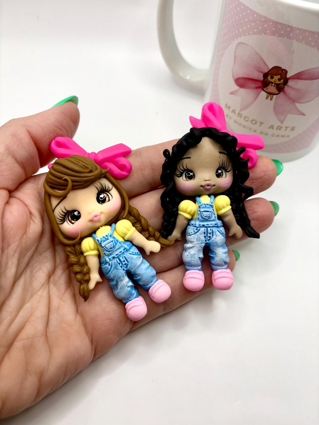 Clay Doll for Bows - Miss Spring, Clay Doll, Bow Center, Clays for ...