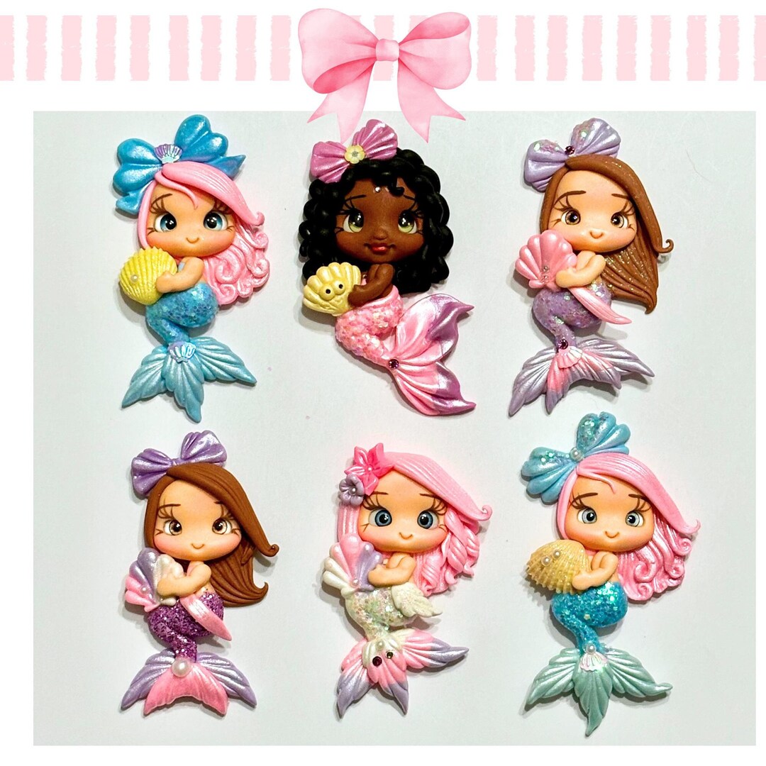 Clay Doll for Bows Mermaid Clay Doll, Clay Doll, Bow Center, Clays for ...