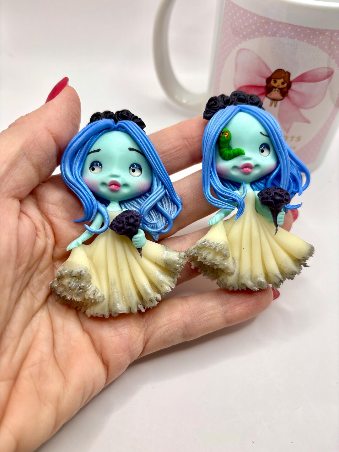 Clay Doll for Bows Miss Margot Corpse Bride, Clay Dolls, Bow Centers ...