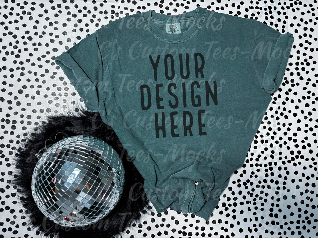 Comfort Color Blue Spruce Mockup - Etsy