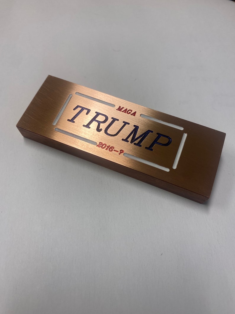 One Pound Copper Ingot. 99.9% Pure Copper Bar With Trump Insignia. 10 ...