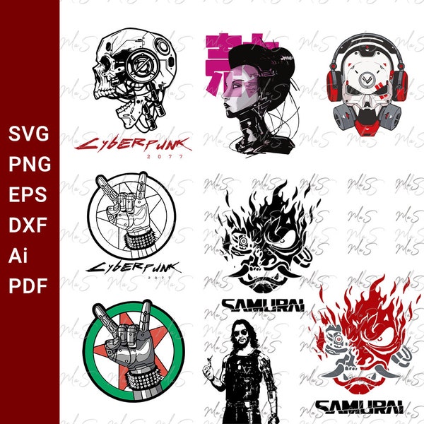 Cyberpunk 2077 Samurai Svg - Etsy
