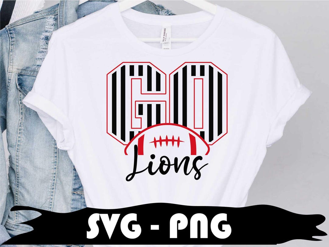 Go Lions Football SVG and PNG, Mascot Svg, Layered, - Etsy