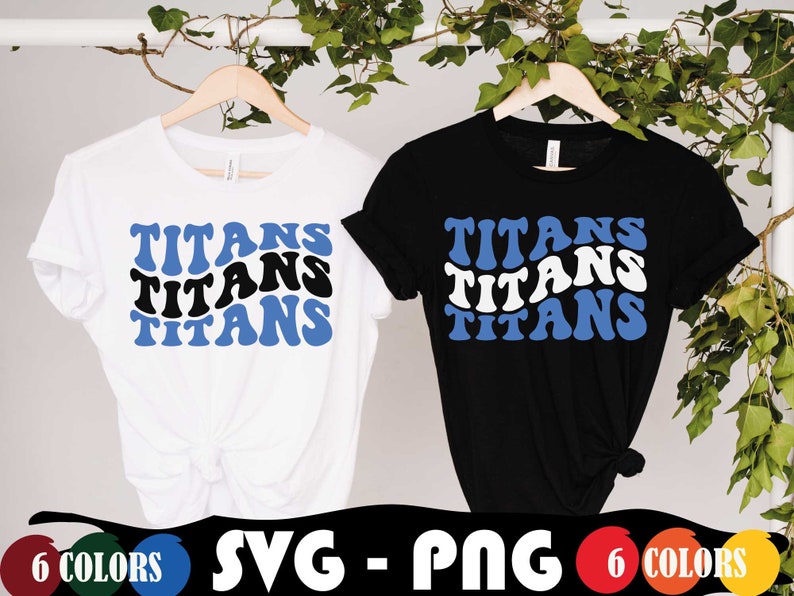 Titans Retro Wavy SVG, Sport Mascot Cut File (digital Download) - Etsy