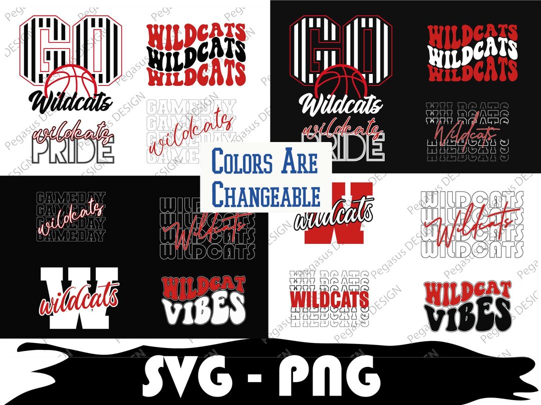 Wildcats Basketball SVG, PNG Bundle (digital Download) - Etsy