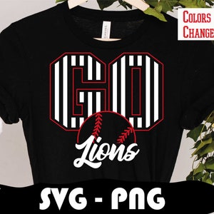 Go Lions Baseball SVG and PNG, Mascot Svg, Layered, Lions Softball - Etsy