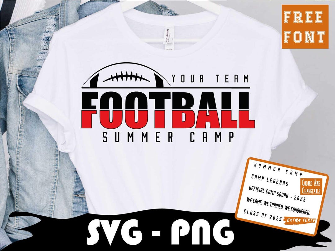 Football Camp Design , College Football Team, Summer Camp, Svg PNG File ...