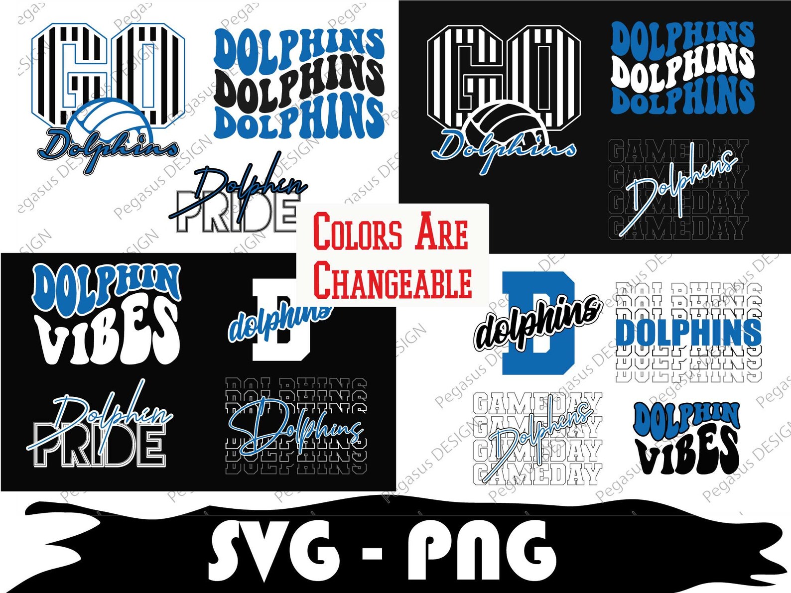 Dolphins Volleyball Bundle, Digital File, Dolphins Volleyball Png ...