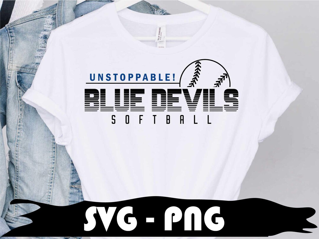Blue Devils Softball Team SVG PNG, Layered Mascot (digital Download) - Etsy