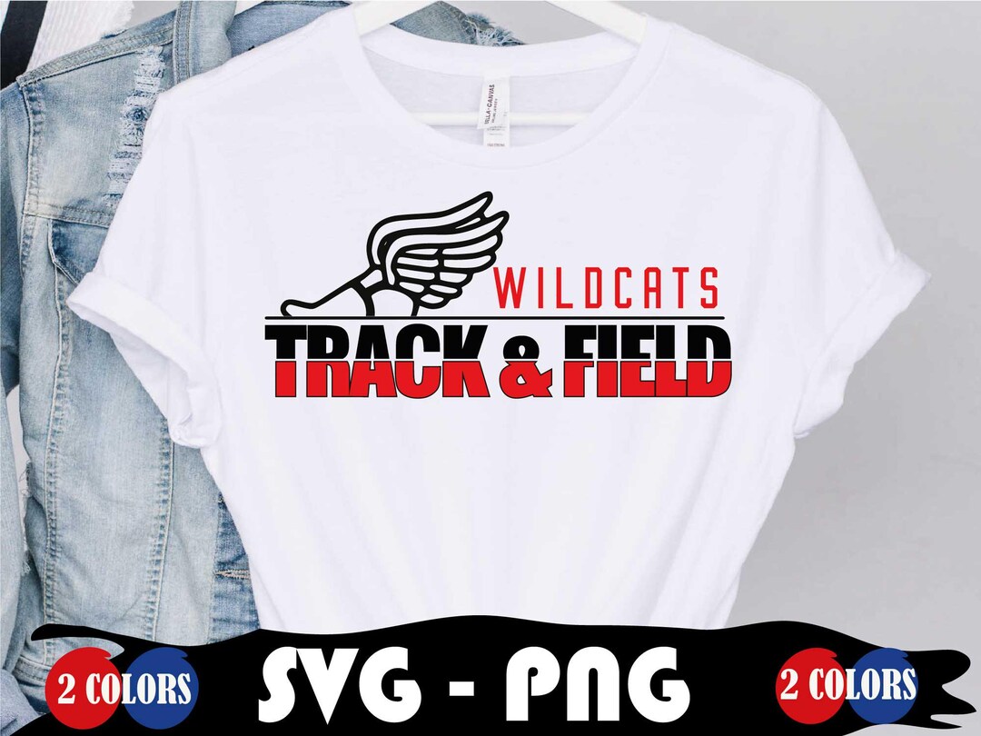 Wildcats Track and Field SVG, Mascot Layered Design (PNG) - Etsy