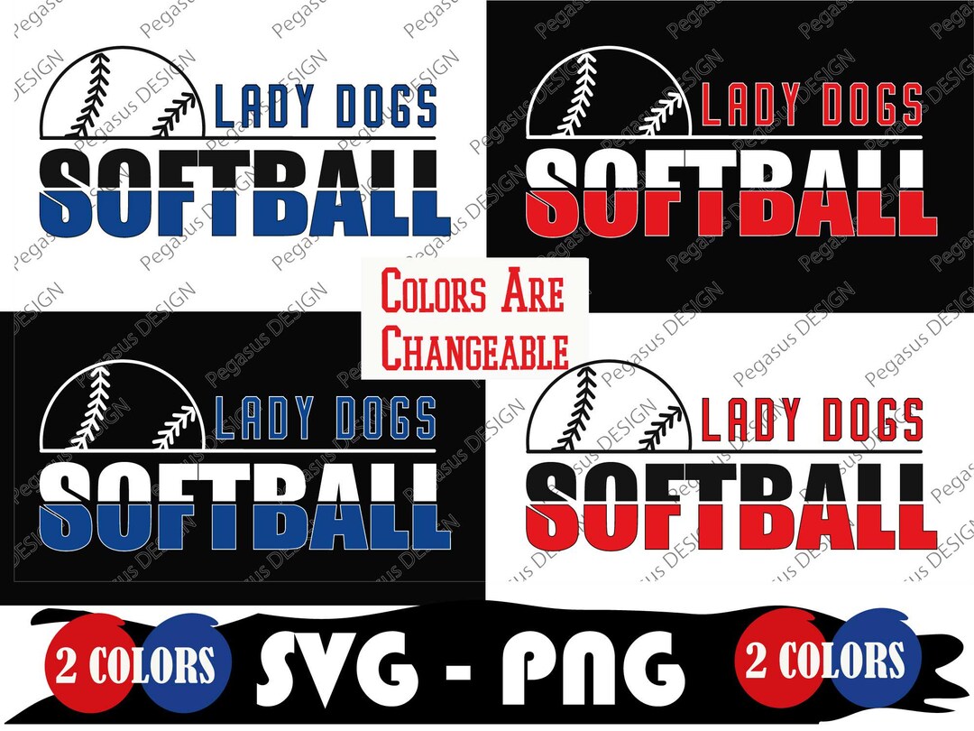 Lady Dogs Softball SVG, PNG, Mascot Team Design (digital Download) - Etsy