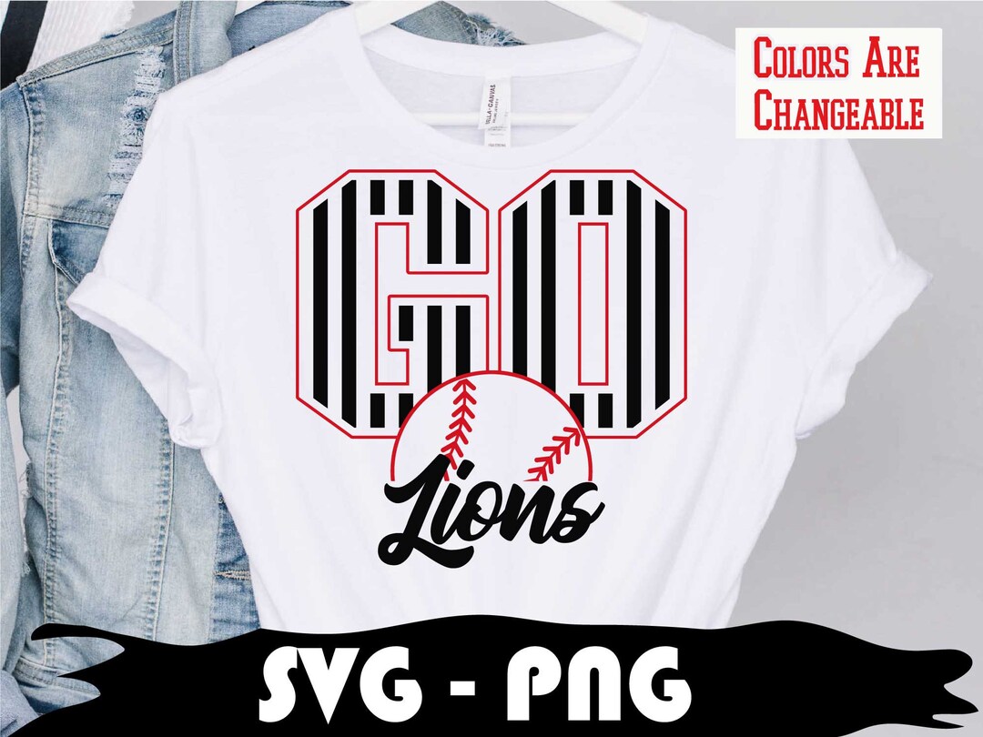 Go Lions Baseball SVG and PNG, Mascot Svg, Layered, Lions Softball - Etsy