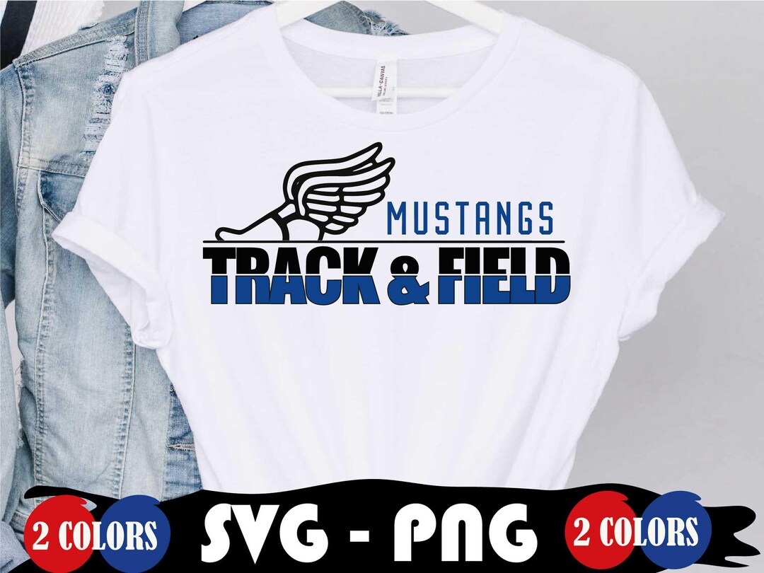 Mustangs Track and Field SVG and PNG, College Sport Team, Mascot Svg ...