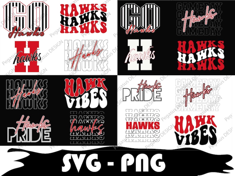 Hawks Sport SVG Bundle, College Team Mascot (digital Download) - Etsy