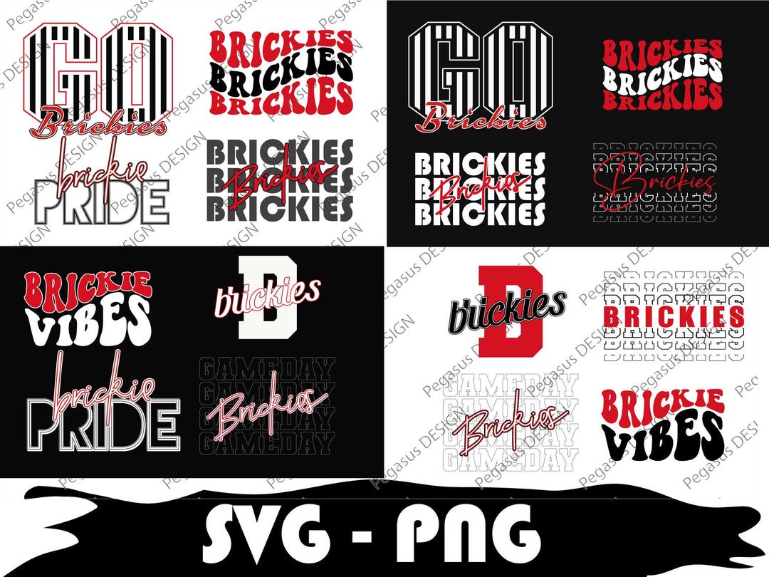 Brickies Sport Bundle, Brickies Svg, Class of 2024, Brickies Football ...