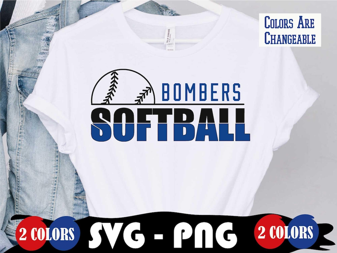 Bombers Softball SVG and PNG, College Sport Team, Mascot Svg, Layered ...