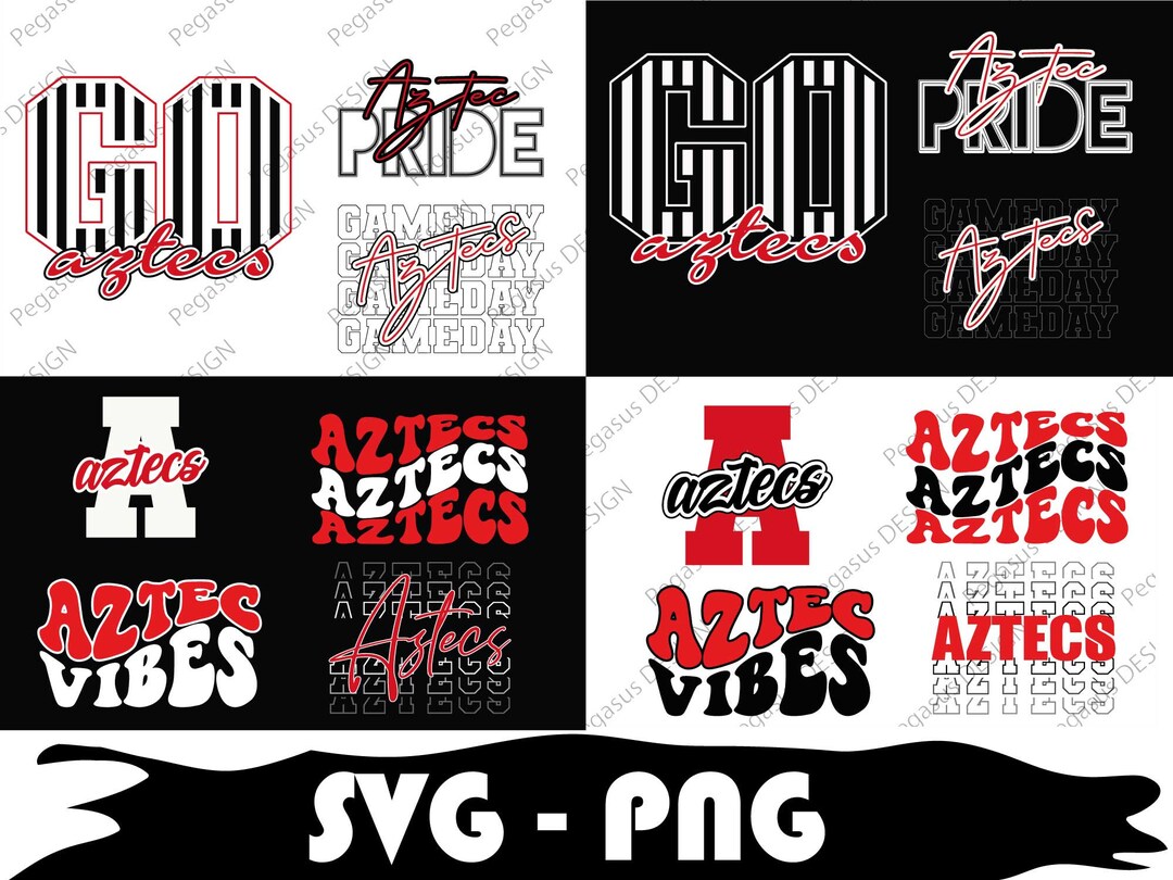 Aztecs Sport SVG Bundle, Aztecs Football, Mascot PNG - Etsy