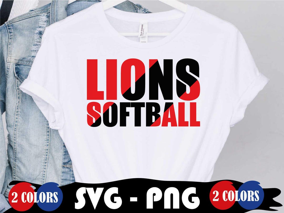 Lions Softball Design, SVG and PNG, College Sport Team, Mascot Svg ...