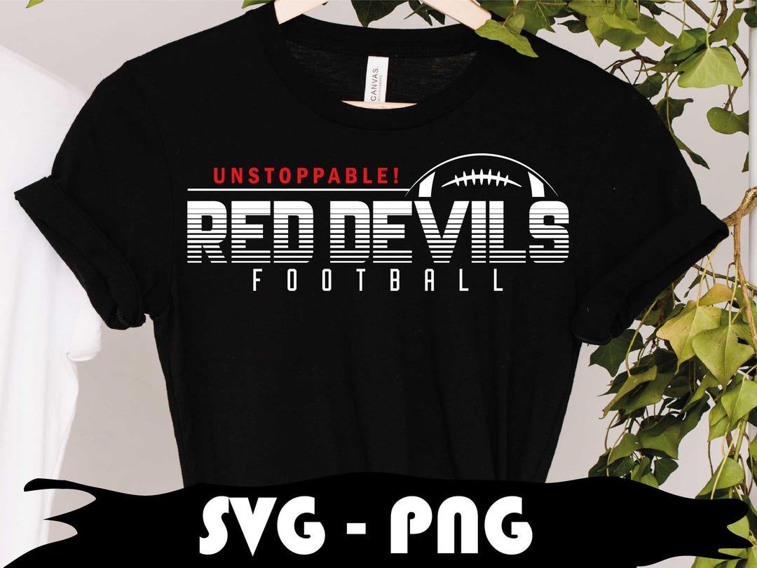 Red Devils Football Team SVG PNG, Layered Mascot (digital Download) - Etsy