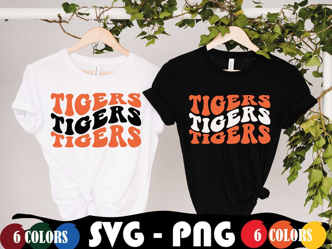 Tigers Wavy SVG, Retro Sport Mascot (digital Download) - Etsy