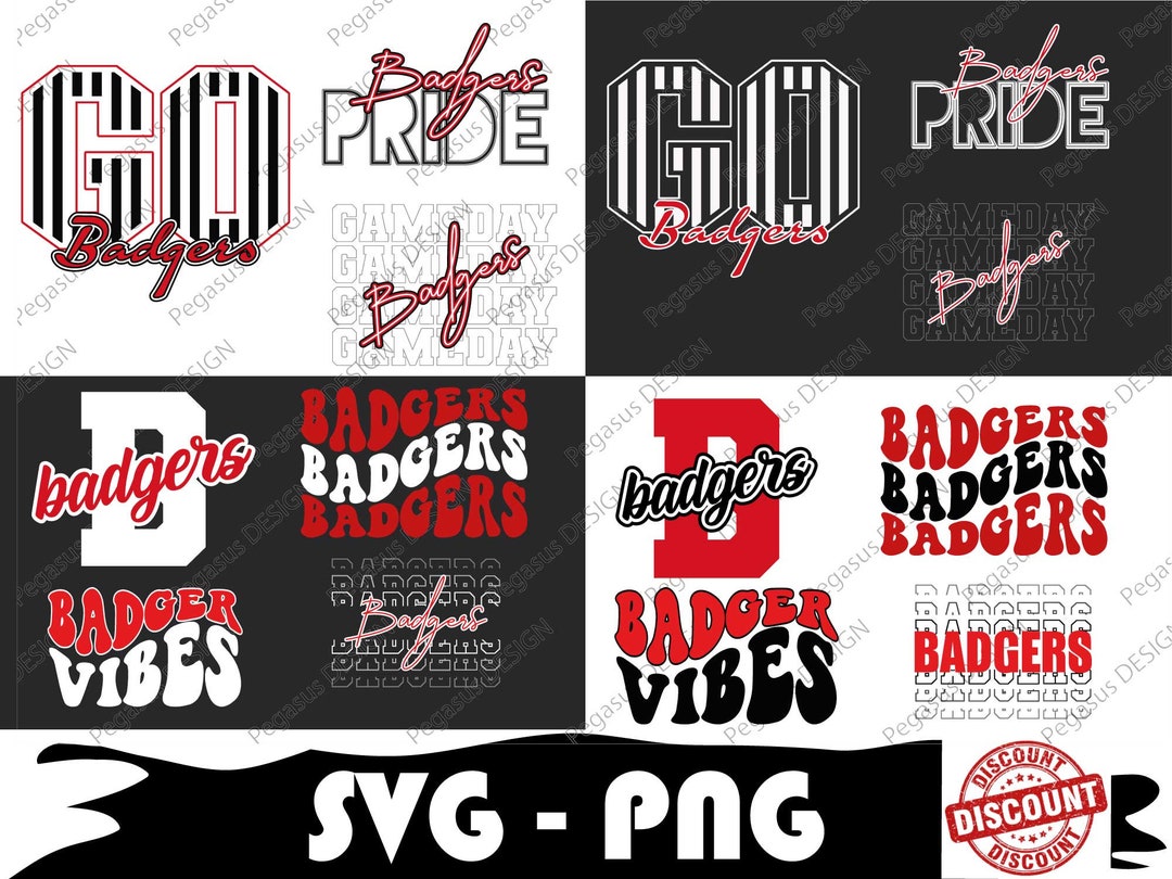 Badgers Sport Team SVG PNG Bundle, College Mascot (digital Download) - Etsy