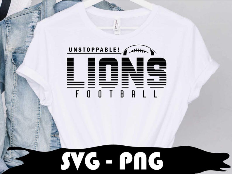 Unstoppable Lions Football SVG PNG, Detroit Football, Cut Files for ...