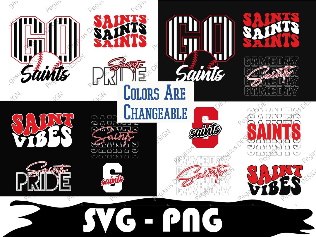 Saints Baseball Softball SVG PNG Bundle (digital Download) - Etsy