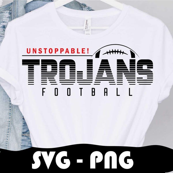 Trojans Football Svg - Etsy